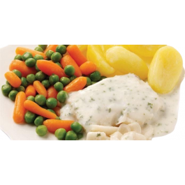 TWO COD FILLETS IN PARSLEY SAUCE